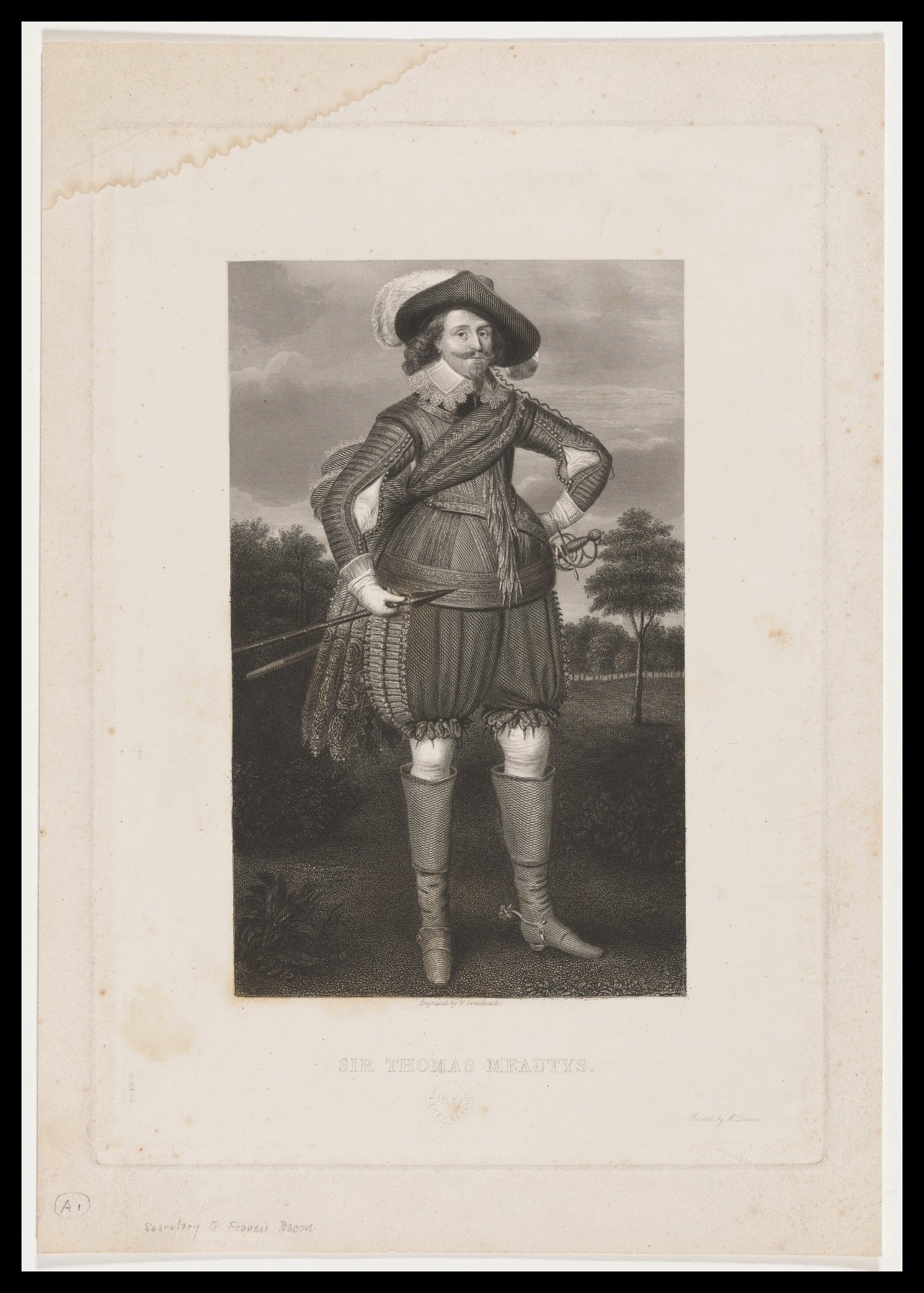 William Greatbach "Sir Thomas Meautys, Secretary to Sir Francis Bacon ...