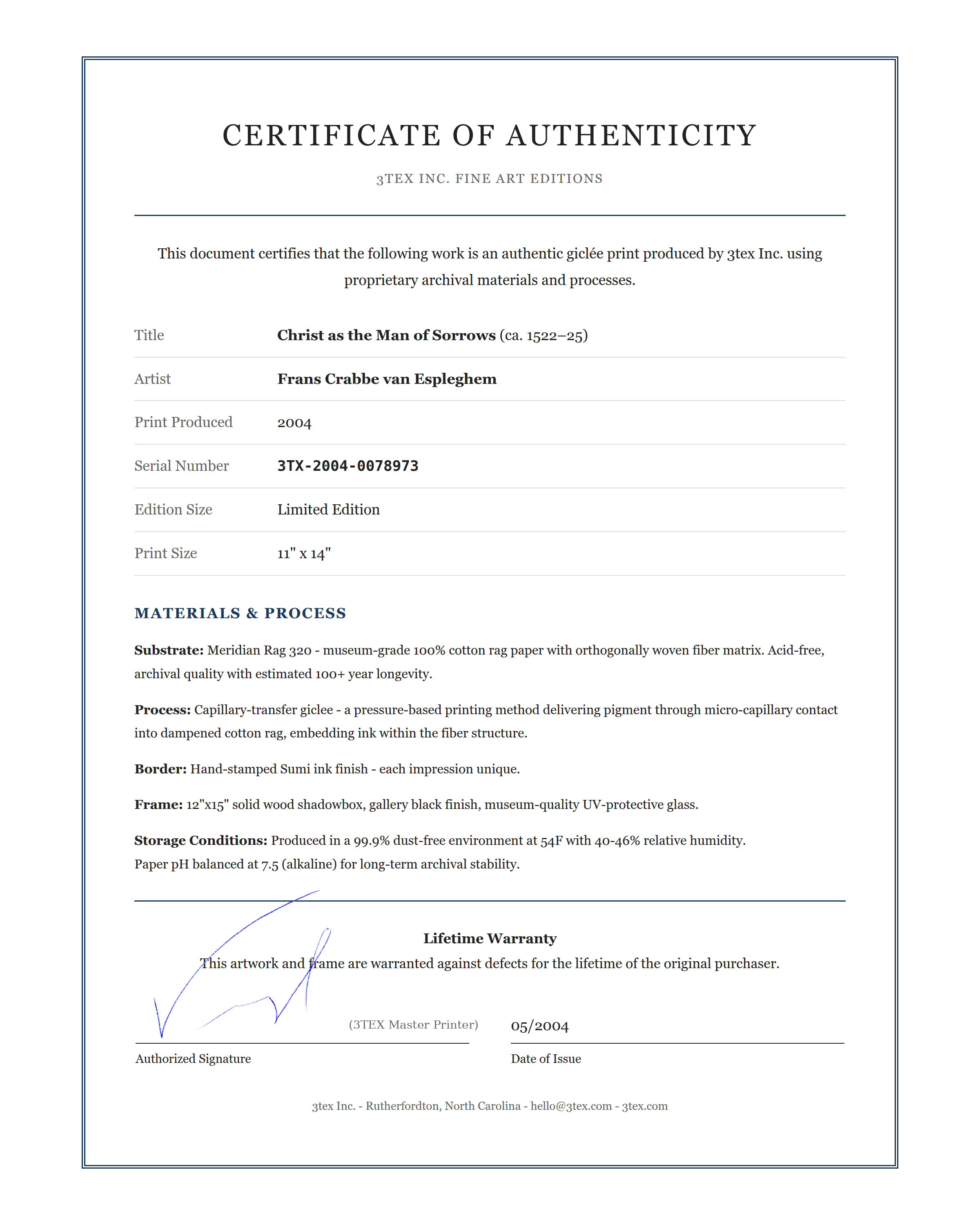 Frans Crabbe van Espleghem "Christ as the Man of Sorrows" - 3TEX Print ...